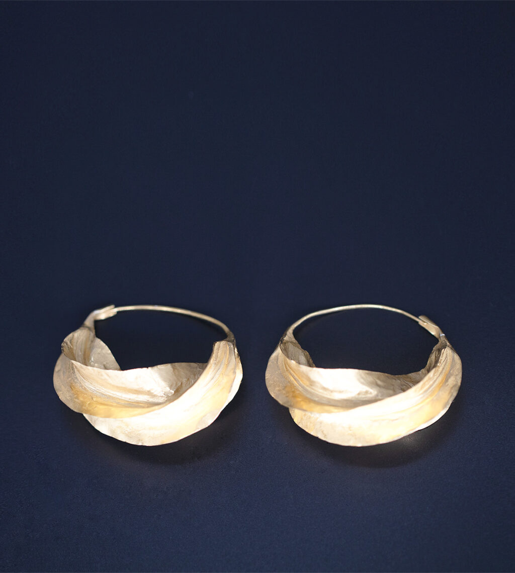 Gold dipped Fulani earrings - small version - Fulaba | Exclusive ...